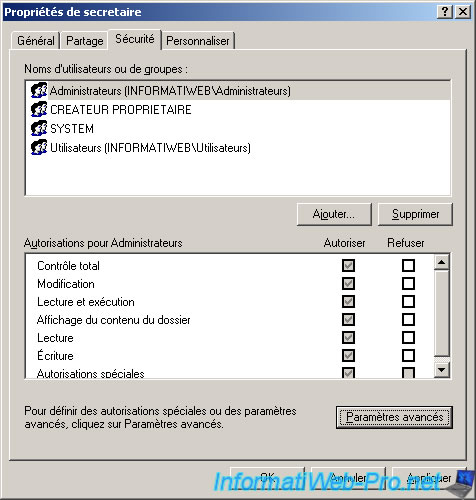 Share Folders And Manage Ntfs Rights Of Them On Windows Server 2003 Windows Server Tutorials